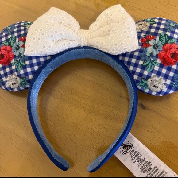 Disney | Accessories | Disney Parks Gingham Cottage Floral Mickey ...